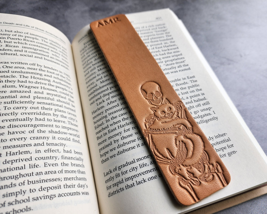Custom Leather Bookmarks – Forest Nine