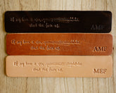 Custom Leather Bookmarks – Forest Nine