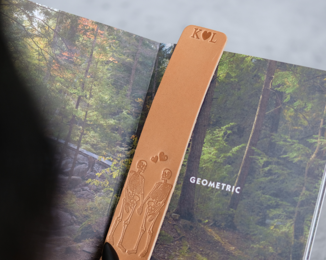 Custom Leather Bookmarks – Forest Nine