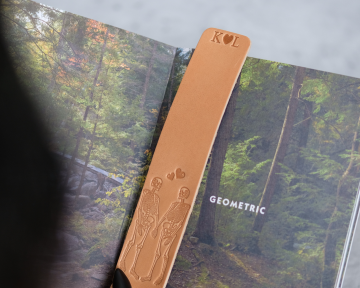 Custom Leather Bookmarks – Forest Nine